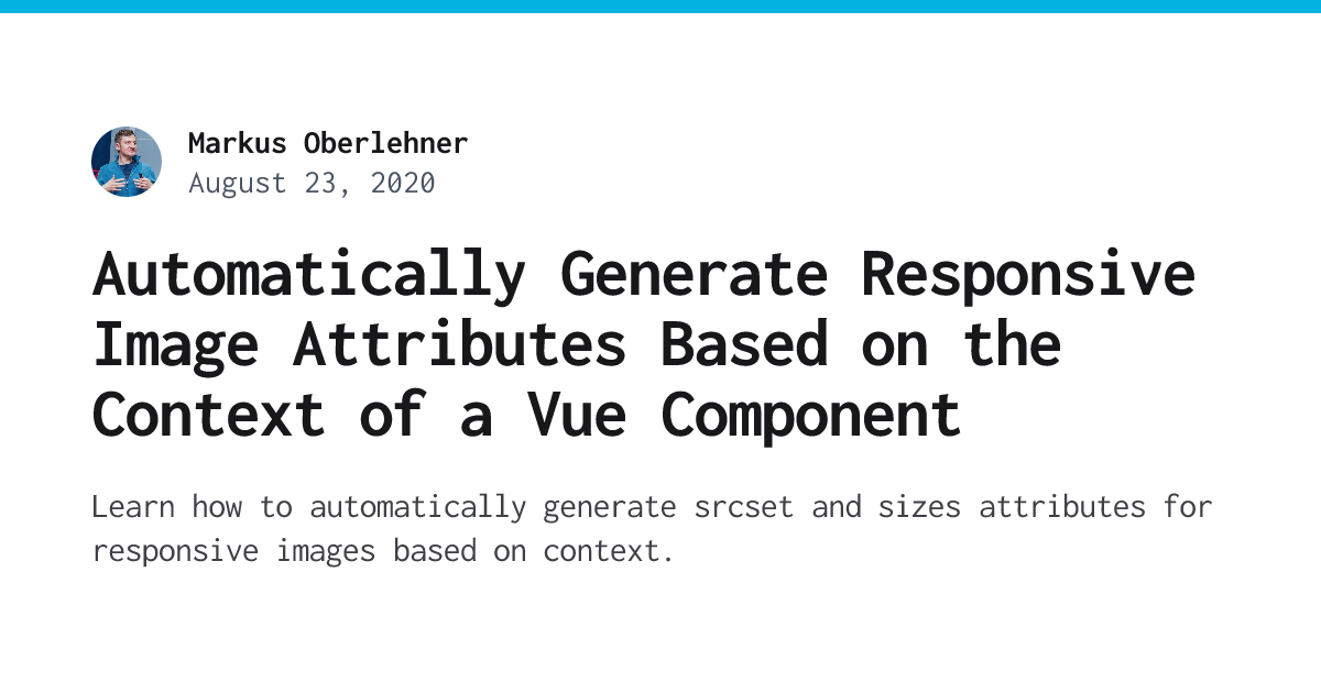 Automatically Generate Responsive Image Attributes Based On The Context