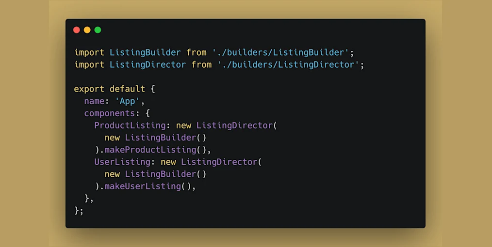Implementing The Builder Pattern In Vuejs Part 1 Listings Markus Oberlehner